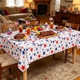 American Flag Themed Disposable Tablecloth, Red White Blue Table Cover ...