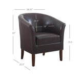 Linon Home Simon Club Chair, Multiple Colors - Walmart.com