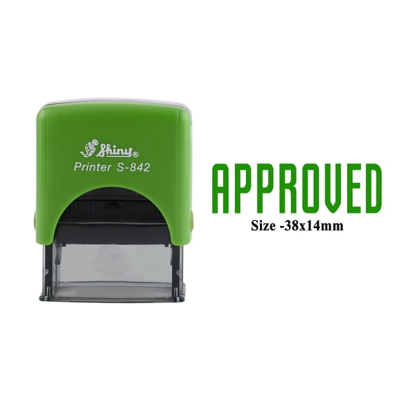 eloria-décor Approved Green Ink Self Inking Rubber Stamp Office ...