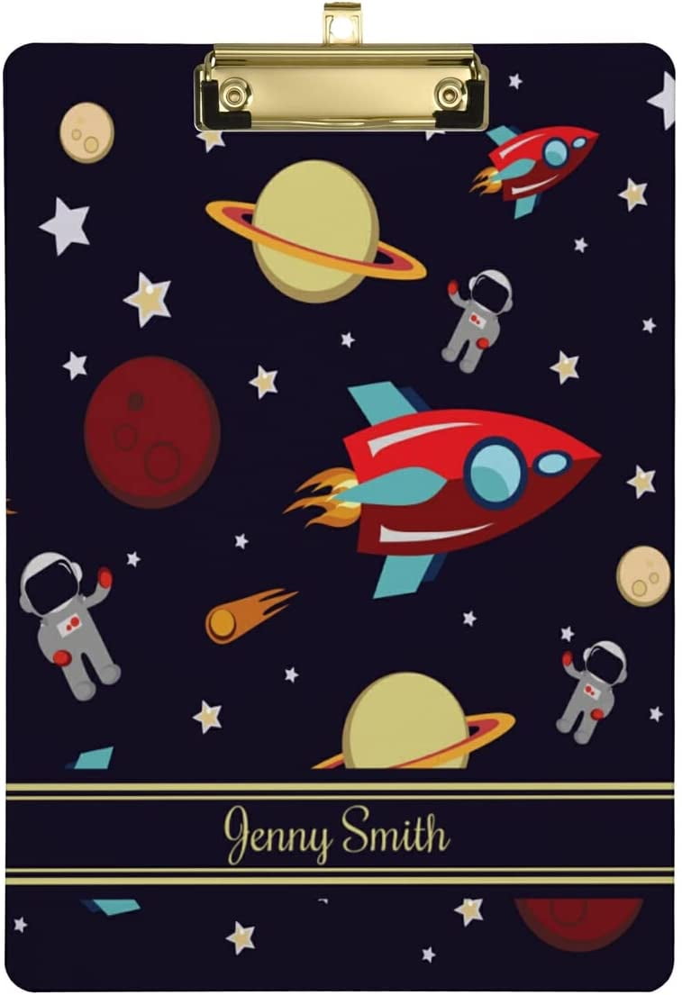 FMSHPON Rocket Space Clipboard Hardboard Wood Nursing Clip Board and ...
