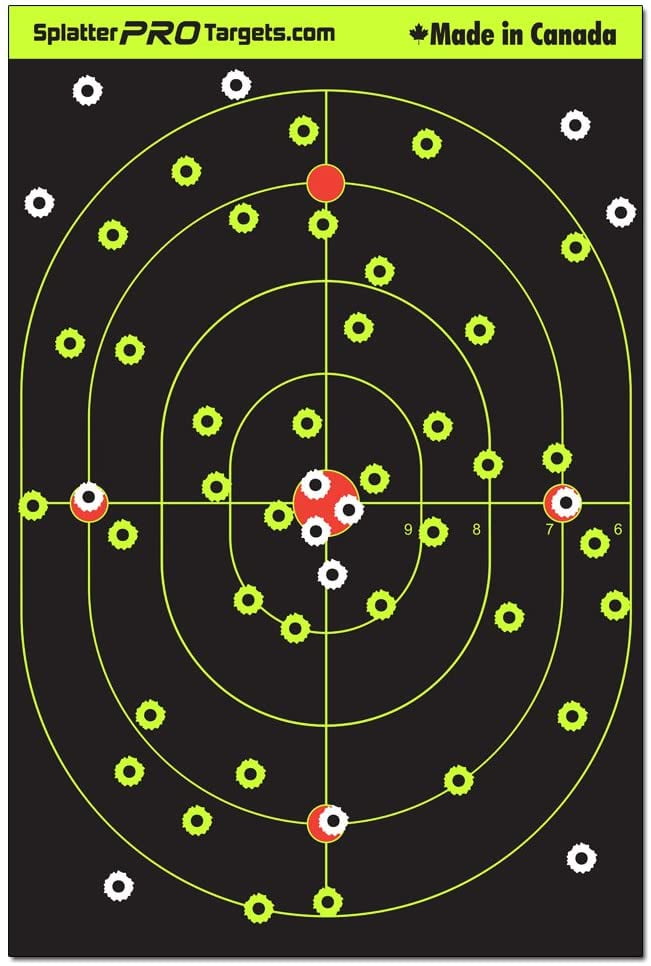 50 Pak - 12x18 Made in Canada Splatter Targets. Shots Burst with Bright ...