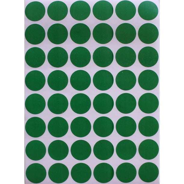 Round stickers approximately ~ 3/4" 17 mm, Green Dot Sticker 0.69 inch ...