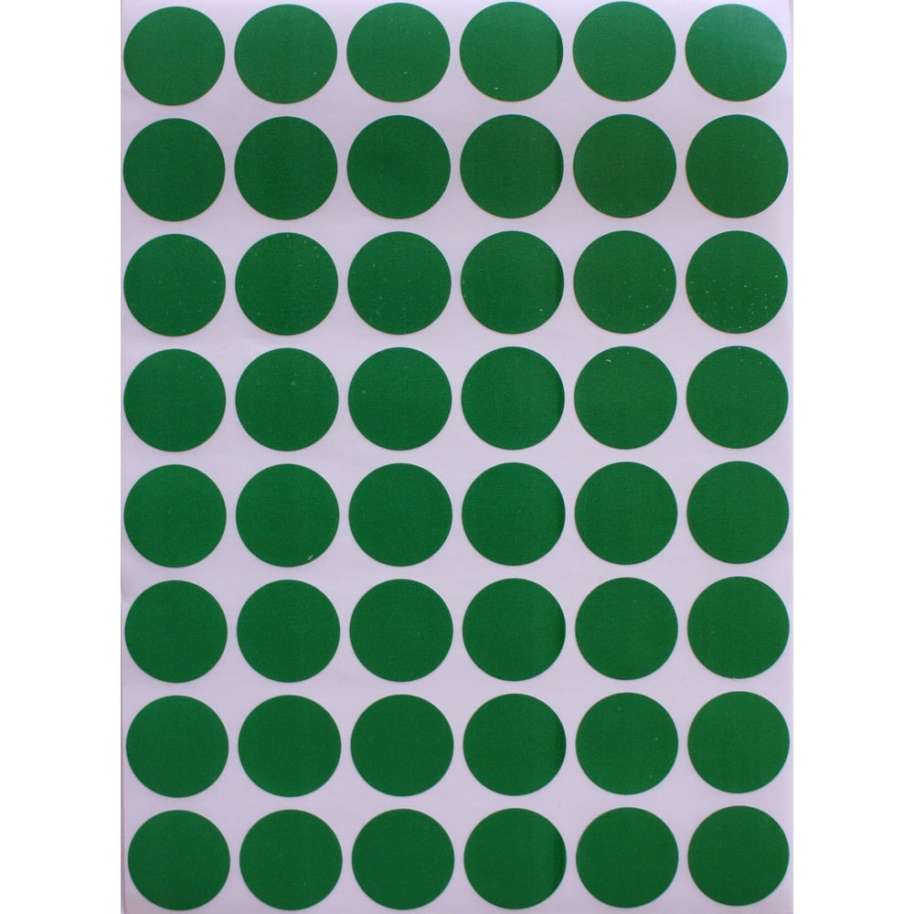 Round stickers approximately ~ 3/4" 17 mm, Green Dot Sticker 0.69 inch ...
