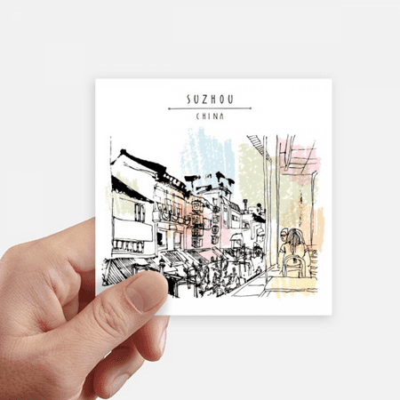 Little Inns in Lijiang of China Sticker Square Waterproof Stickers ...