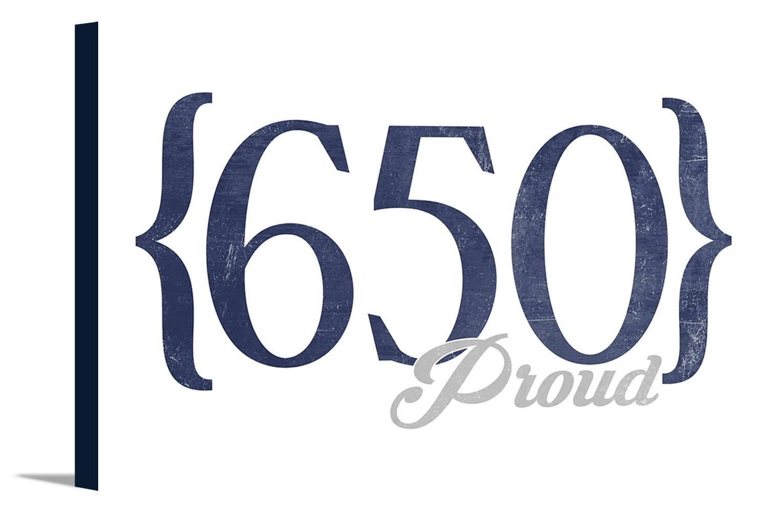San Jose, California - 650 Area Code (Blue) - Lantern Press Artwork ...