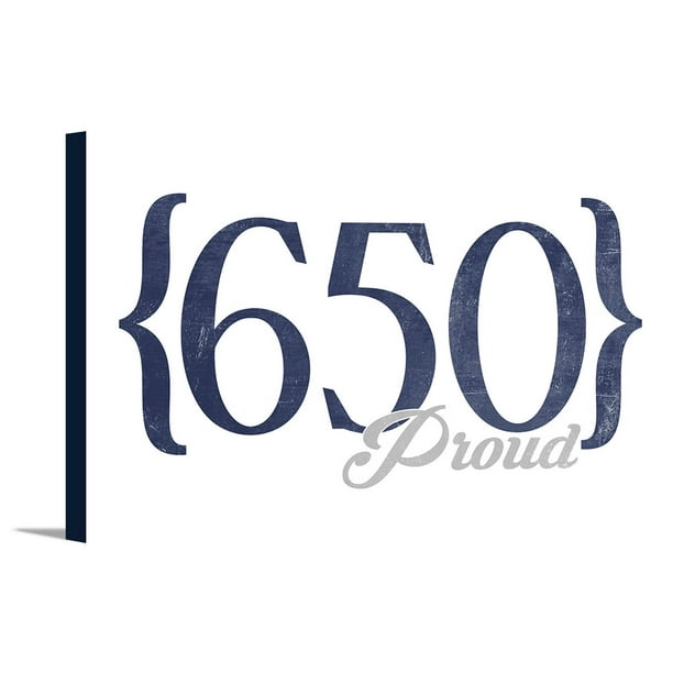 San Jose, California - 650 Area Code (Blue) - Lantern Press Artwork ...