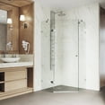 VIGO Verona 38 in. L x 38 in. W x 73 in. H Frameless Hinged Neo-angle Shower Enclosure in Chrome ...