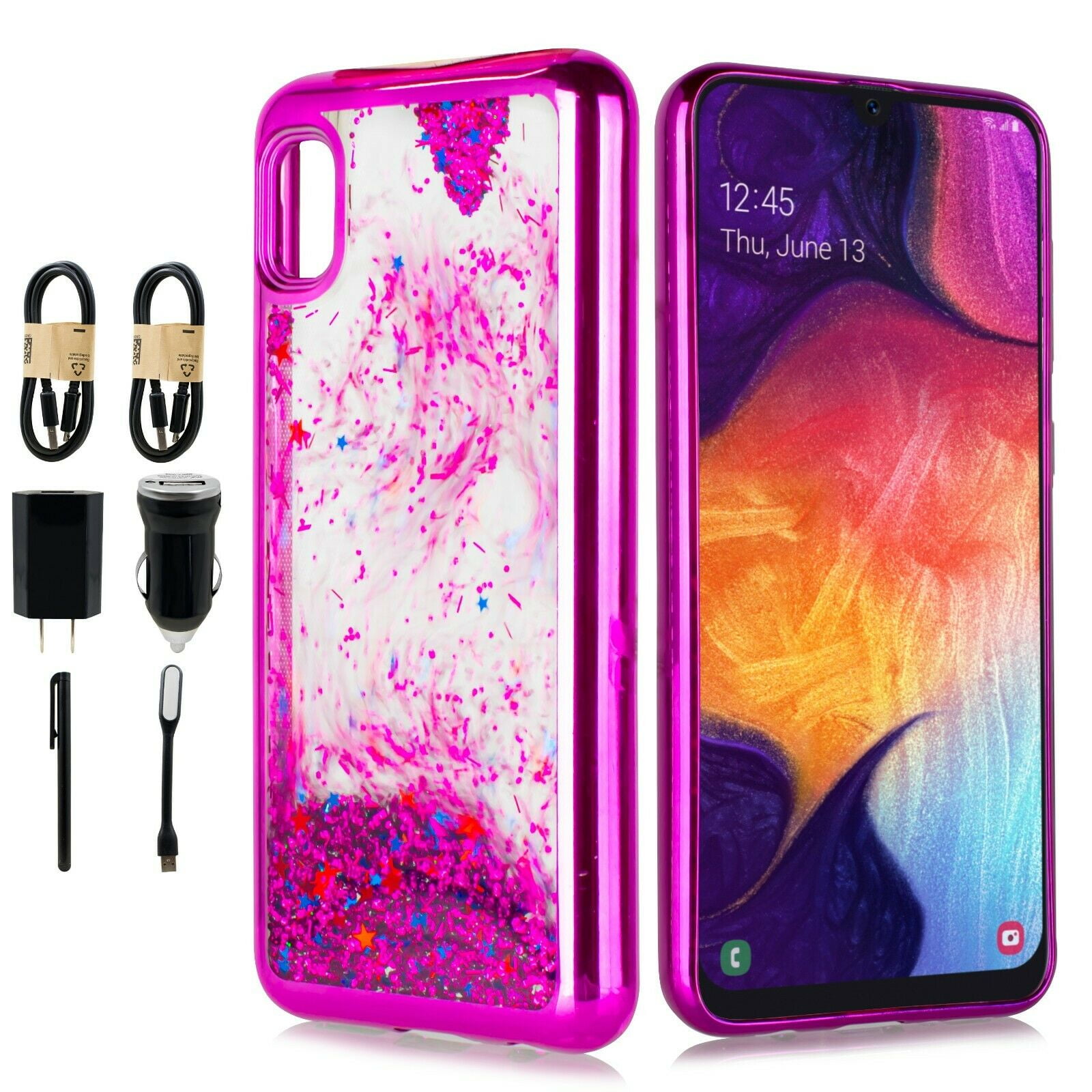 Value Pack + for Samsung Galaxy A10E Case Hybrid Phone Case Glitter ...