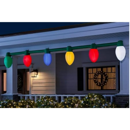 14 1/2' Gemmy Airblown Inflatable Multi-Color Christmas Light String ...