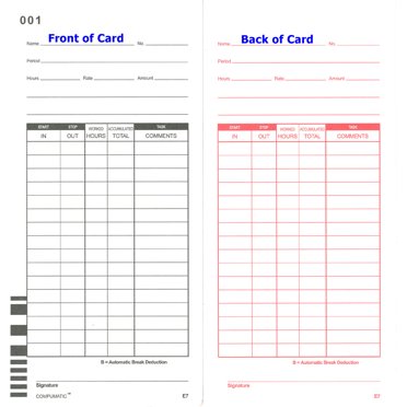 TOPS, TOP30041, Daily Time Sheet Form, 2 / Pack, White - Walmart.com