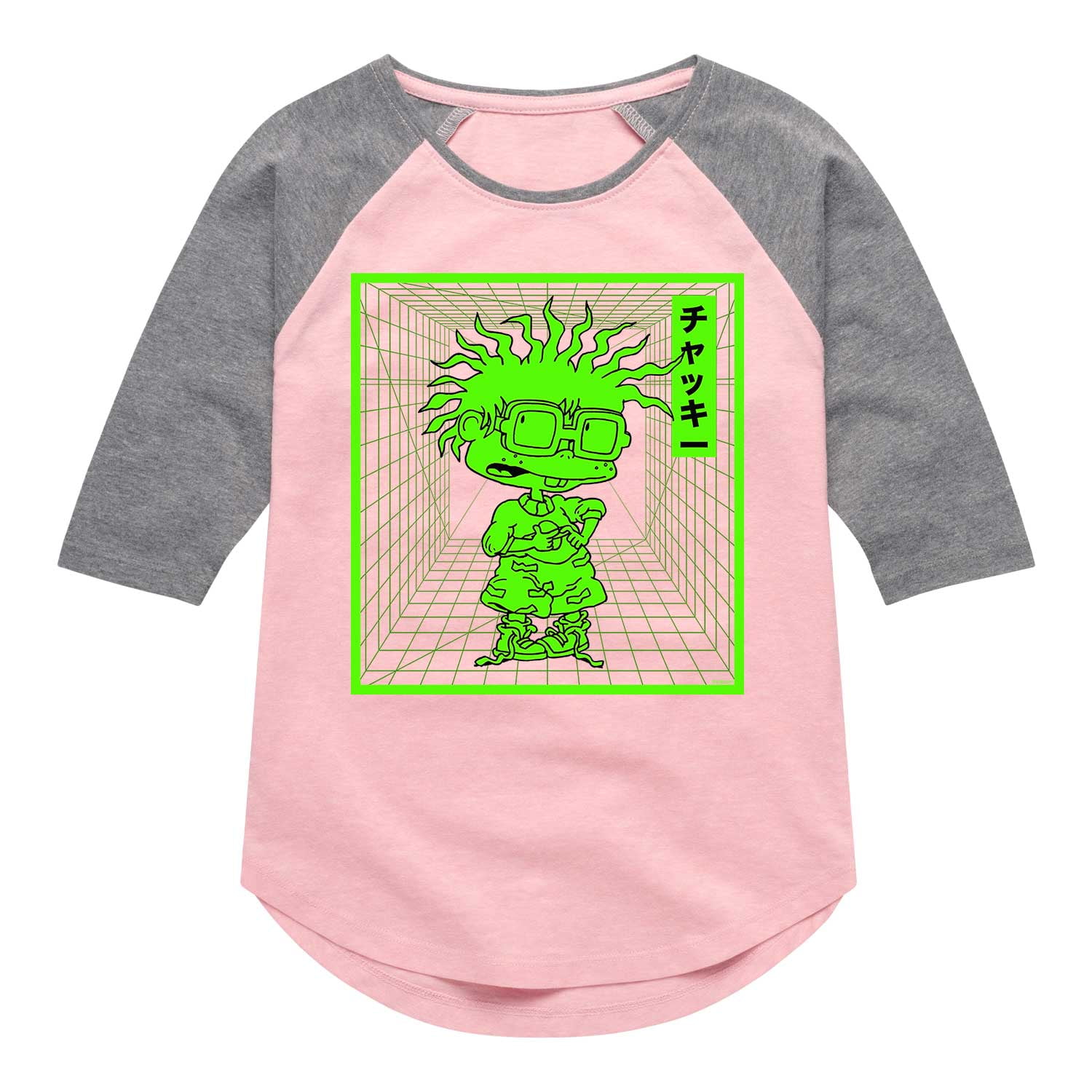 Rugrats- Chuckie Grid - Toddler And Youth Girls Raglan Graphic T-Shirt ...