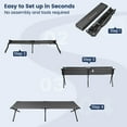 Resenkos Adults Kids Folding Camping Cot-Gray,Compact Camping Cot ...