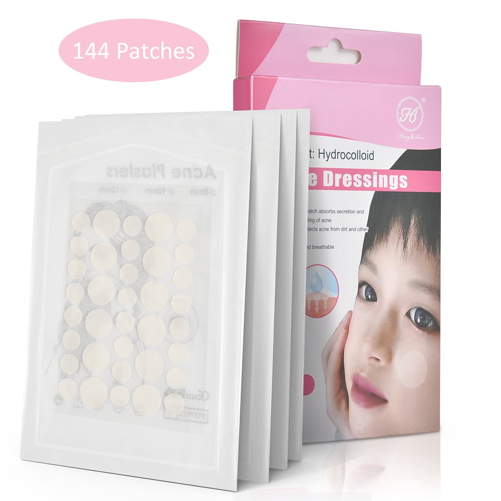 Acne Patches, 144 Patches Hydrocolloid Acne Pimple Patch Spot Treatment ...