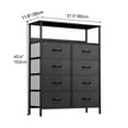 Dextrus 8 Drawers Fabric Dresser with 8 Drawers and Shelves, Furniture ...