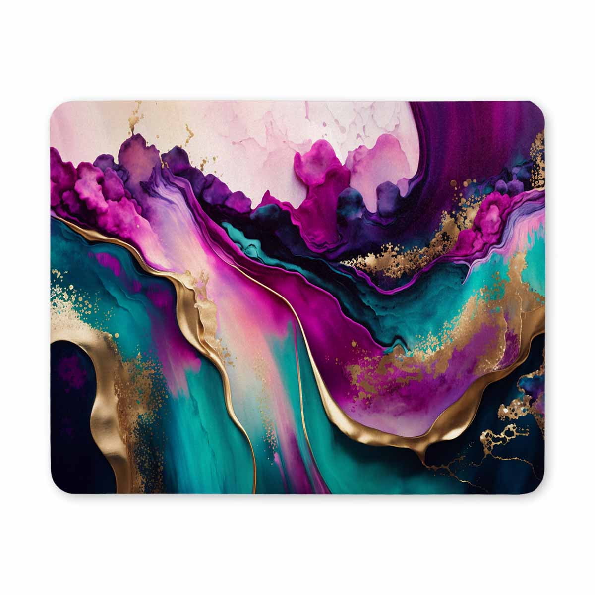 Mouse Pad, Abstract Art Non-Slip Rubber Mousepad with Stitched Edges ...