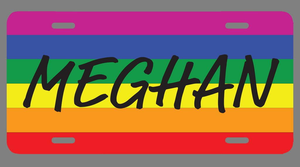Meghan Name Pride Flag Style License Plate Tag Vanity Novelty Metal ...