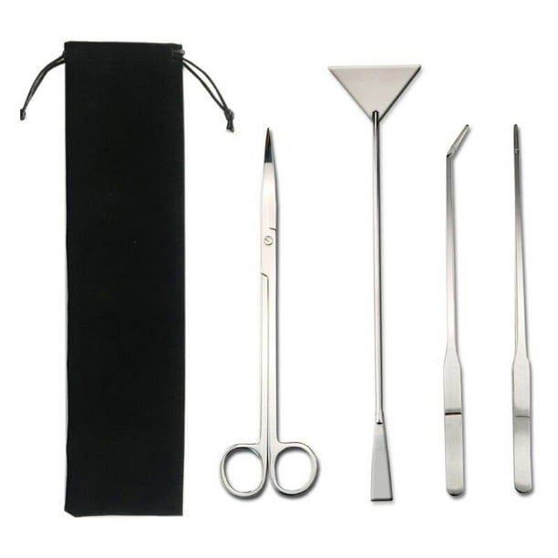 4 Pieces Stainless Steel Aquarium Tools Kit, Pliers, Scissors, Spatula ...
