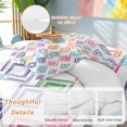 Color Block 4 piece Duvet Cover Set, Comfort Bedding Set Queen Size ...