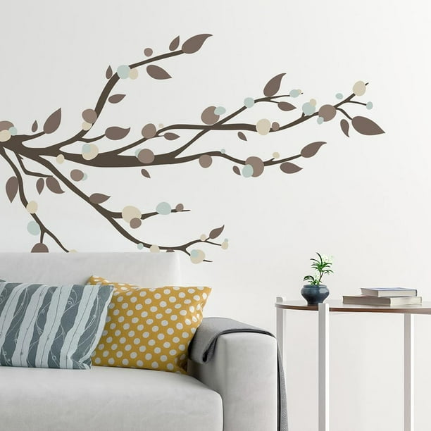 Roommates Brown Mod Branch Peel And Stick Wall Decals 48 25 Inches X