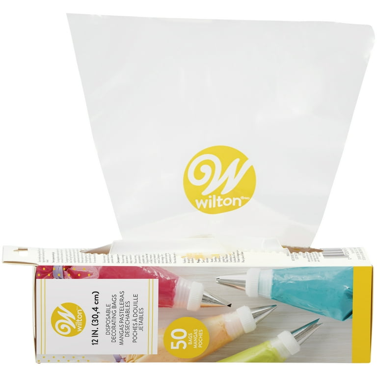 Wilton 12 Inch Disposable Decorating Piping Bags 50 Count Set