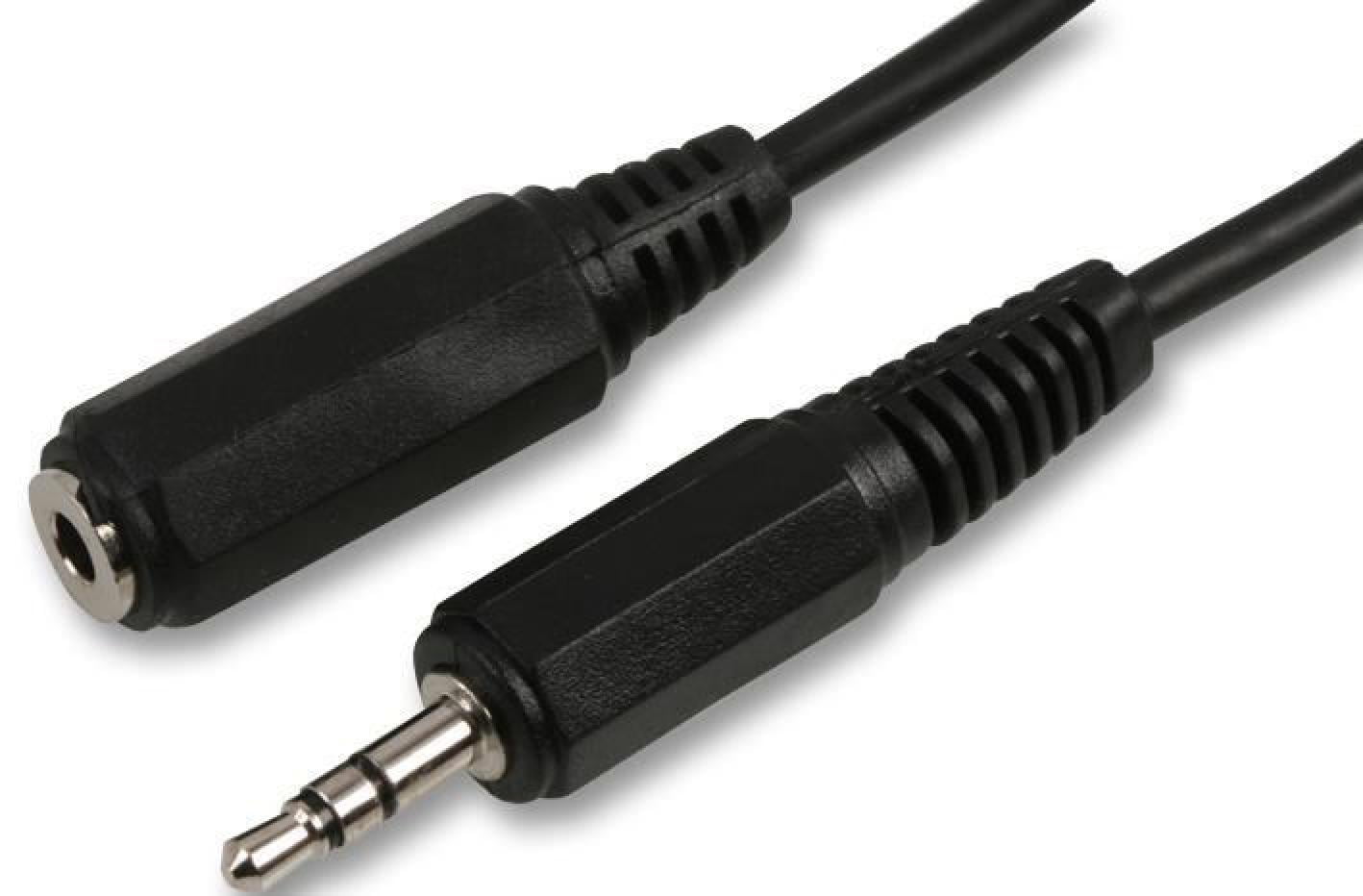 PRO SIGNAL - 3.5mm Stereo Jack Plug to Socket Lead, 5m Black - Walmart.com