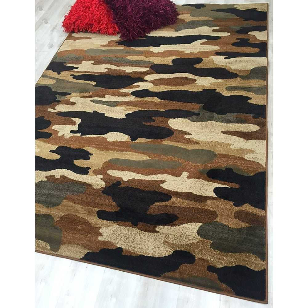 HR ARMY MILITARY DESING CABIN AREA RUG. PLEASE CHECK ALL THE PICTURES ...