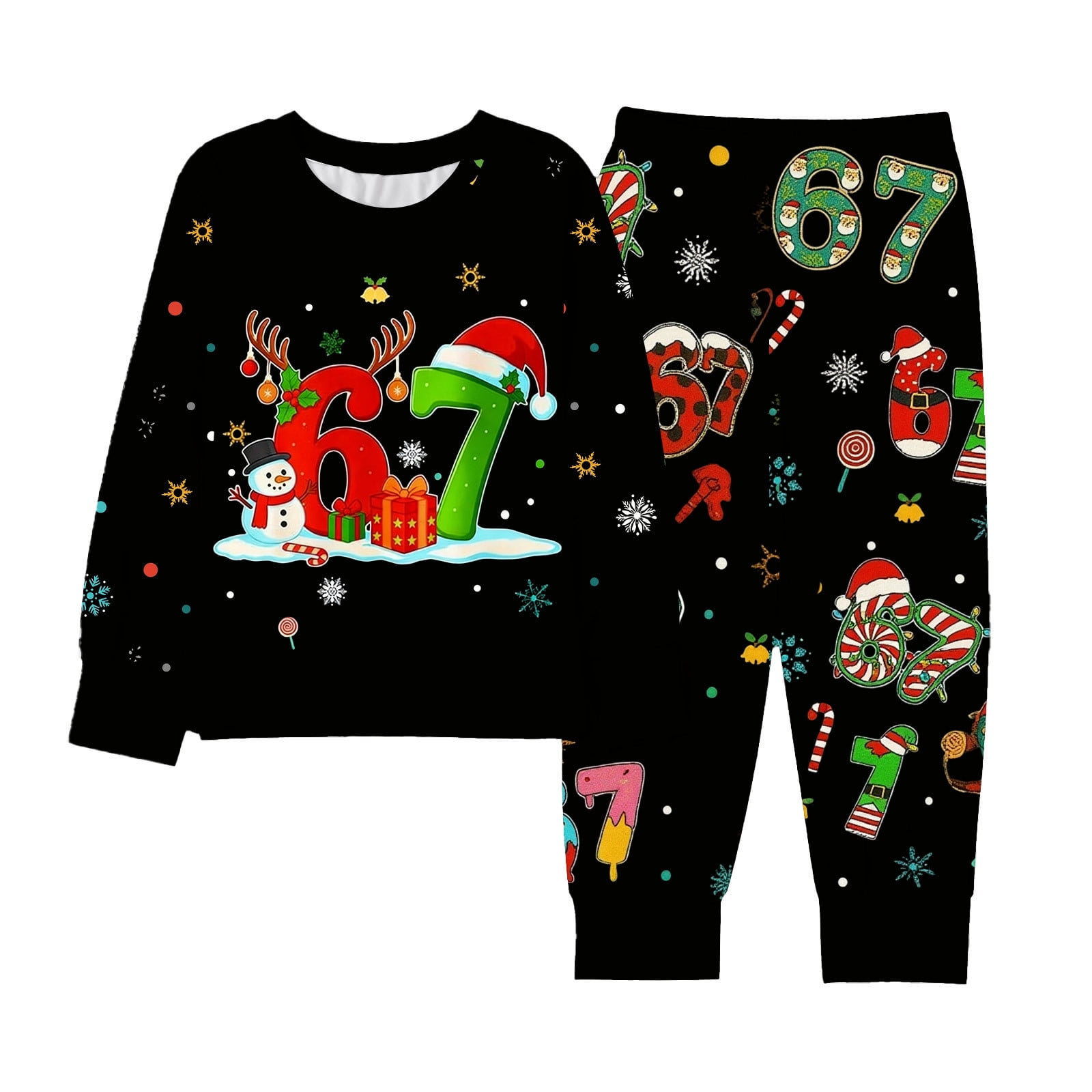 Click here for Shadoumai Kids 67 Pants Set Boys Girls Christmas 6... prices