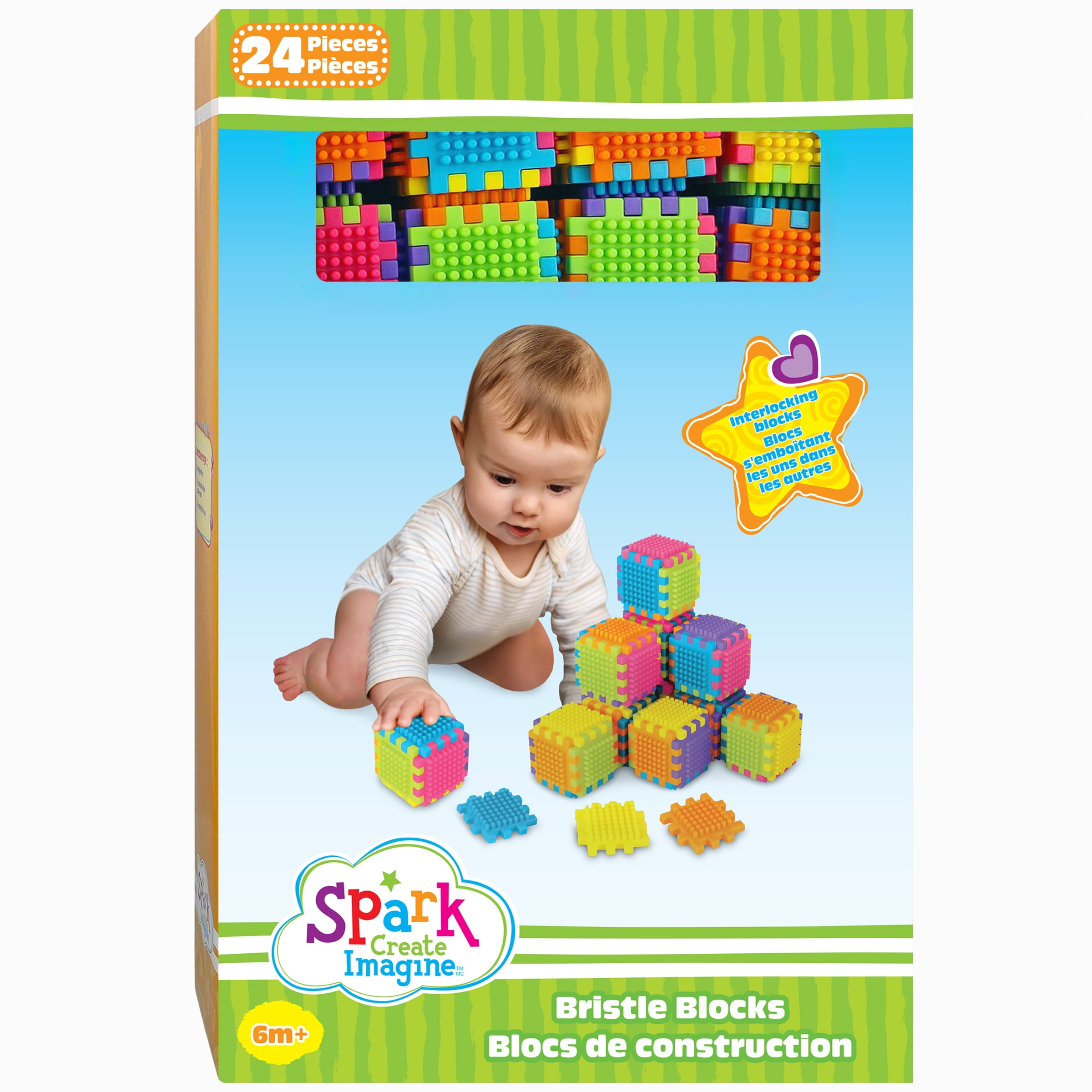 Spark Create Imagine Infant Bristle Blocks Sensory and Fine Motor ...