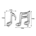 BalsaCircle 6 Silver Music Notes Mylar Foil Balloons Decorations for ...