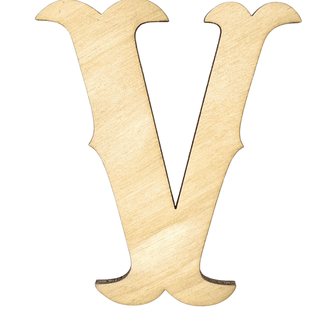 Krafty Supply 10" Tall Birch Plywood Letter V |1/4" Thick | Western ...