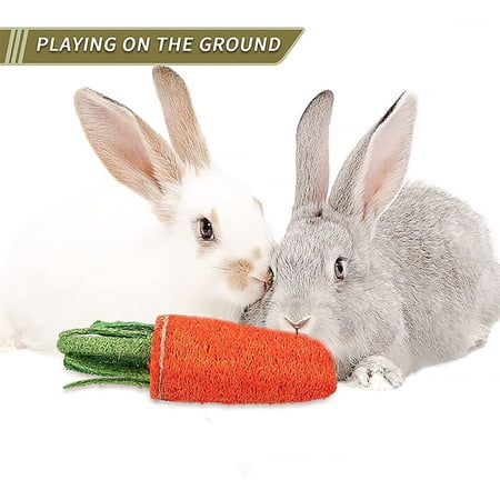 Small Animal Toy Pet Snack Toy With Grass Cake Apple Wood Chewing ...