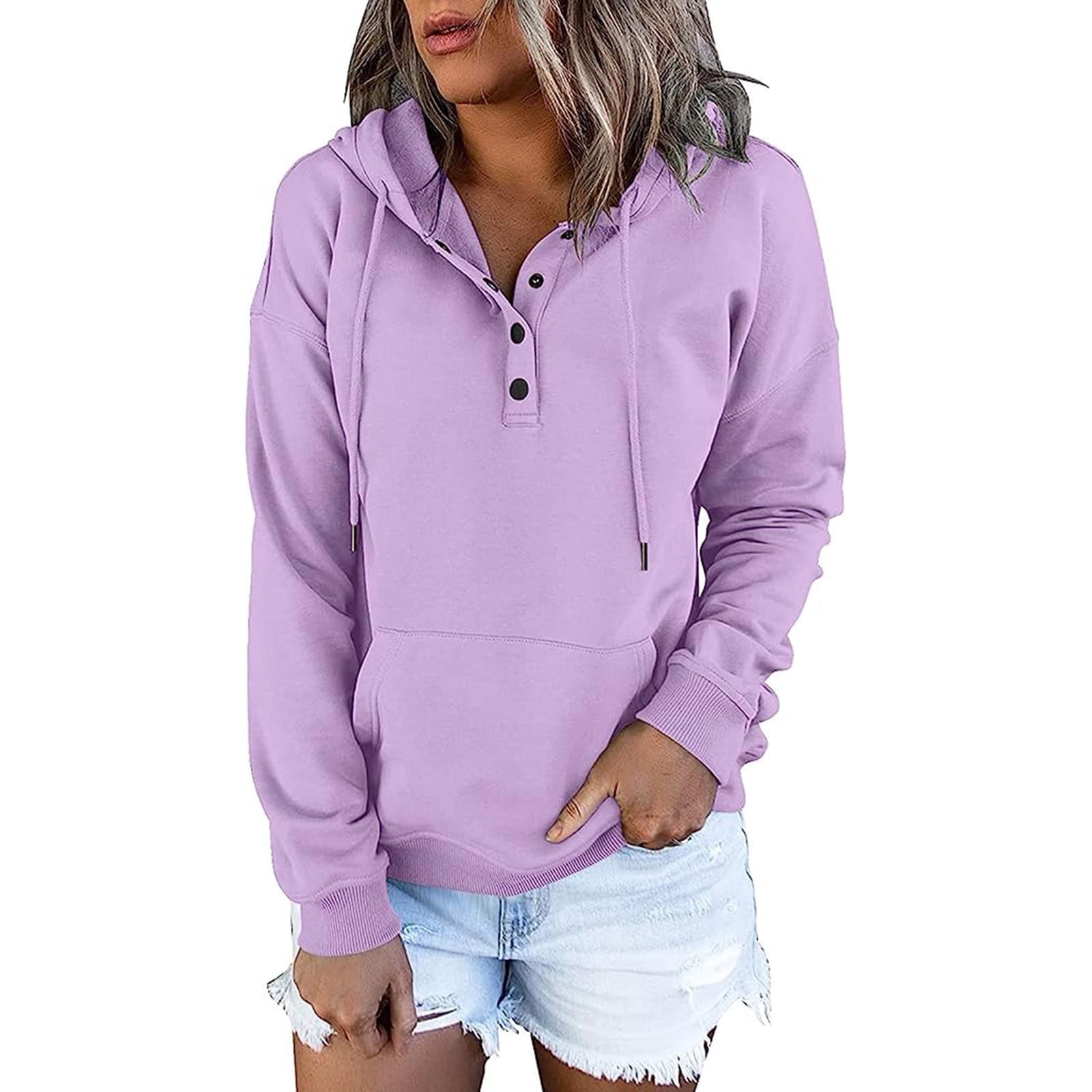 Click here for Aherbiu Womens Hoodies Trendy Fleece Button Hooded... prices
