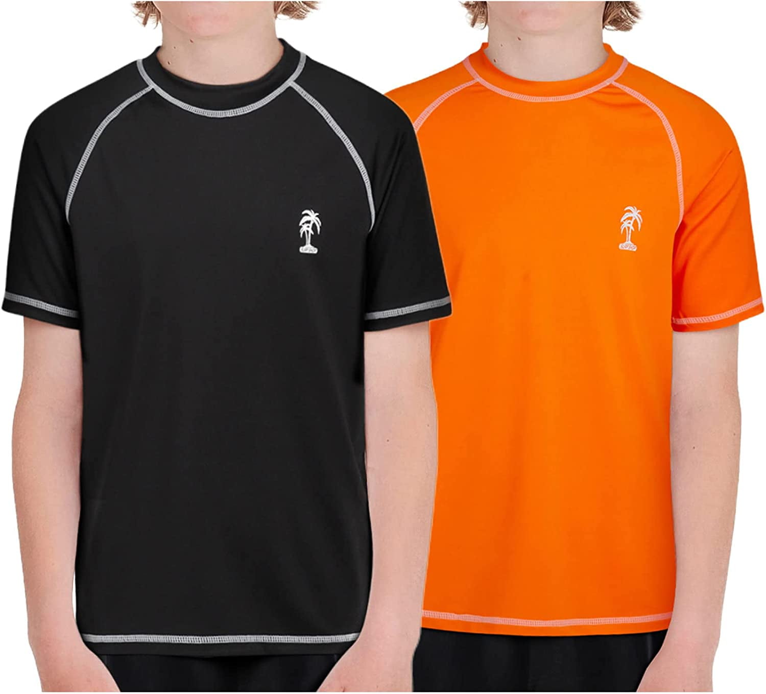 iXtreme Boys' Rash Guard – 2 Pack UPF 50+ Quick Dry Sun and Sand ...