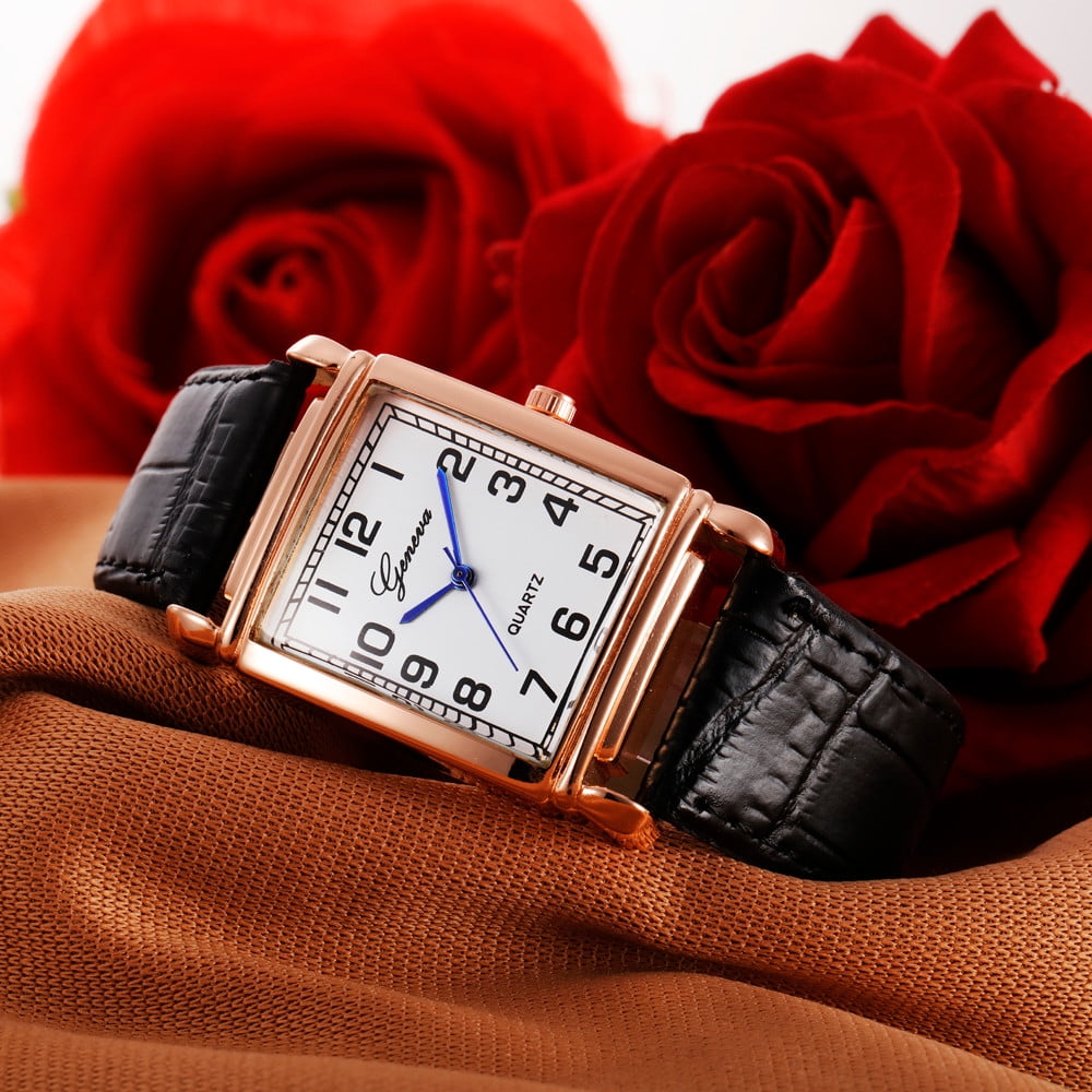 Ausyst Watch for Women Women Casual Faux Leather Quartz Analog Wrist ...