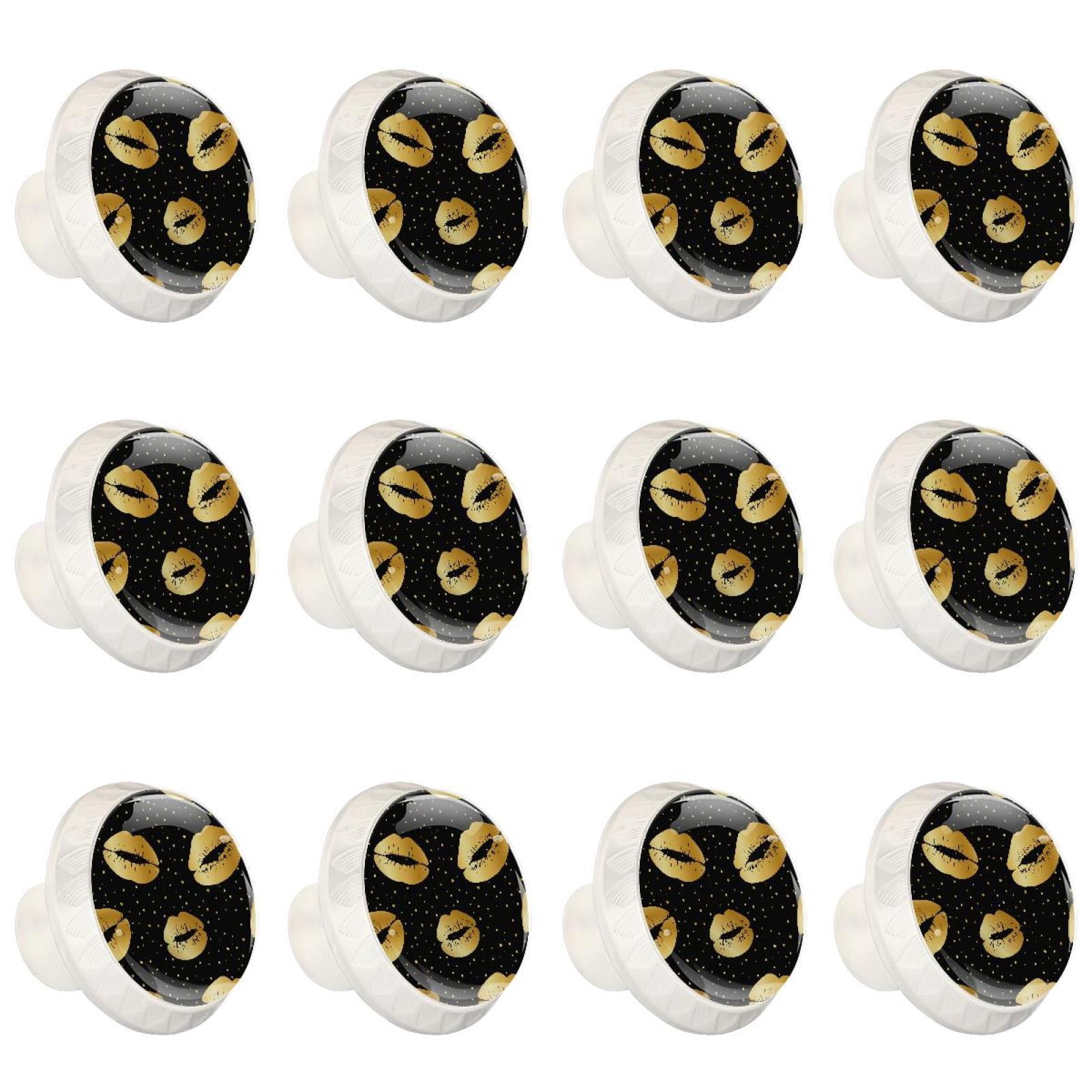 12 Pcs Gold Glamorous Lips Knobs for Kitchen Cabinet Cupboard Dresser ...