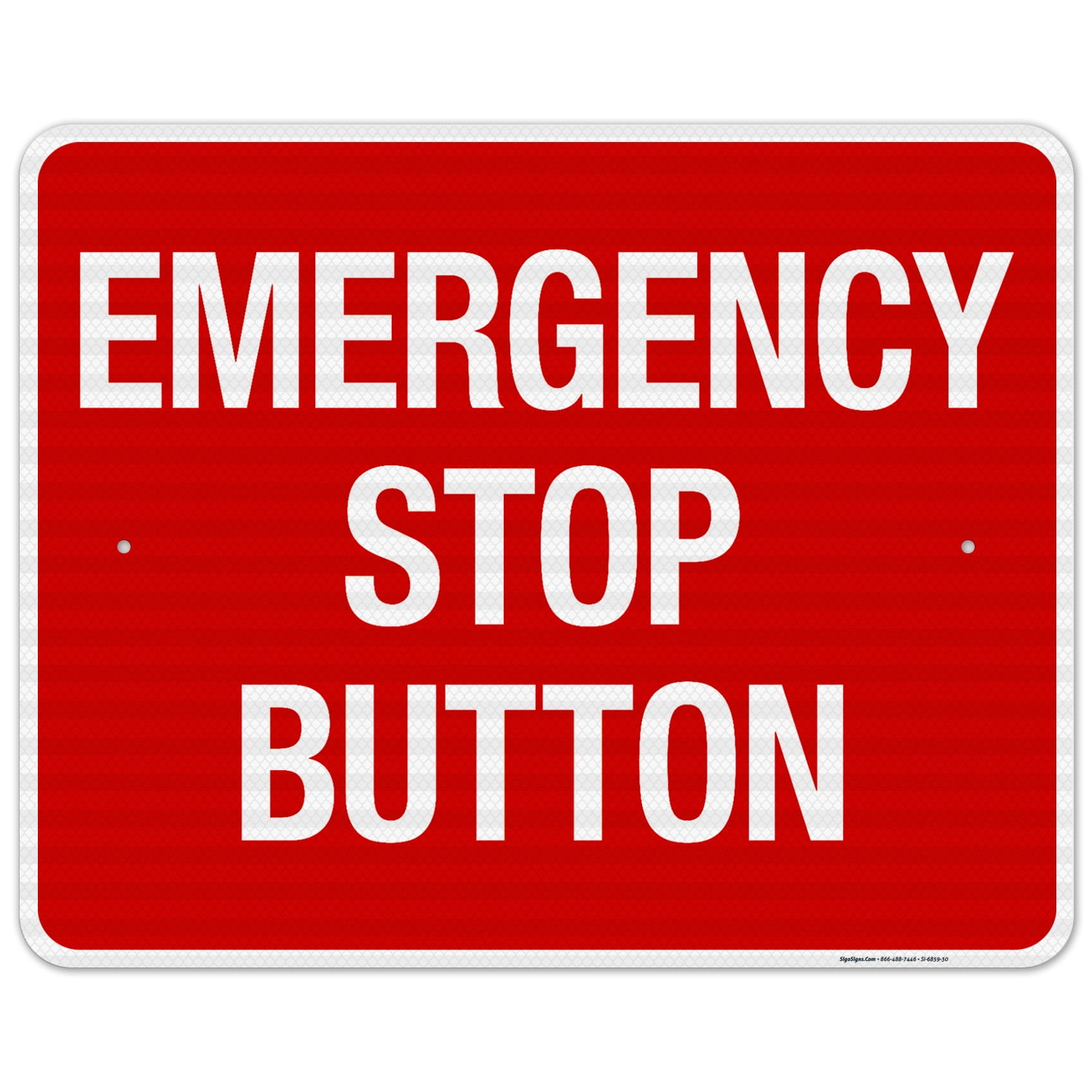 Emergency Stop Button Sign, - Walmart.com