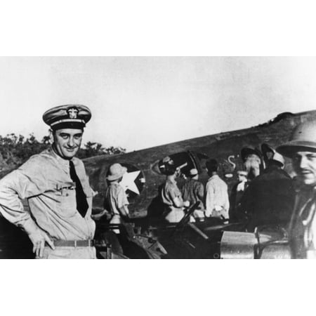 Lyndon Johnson As A Commander During World War Ii In Front Of Combat ...
