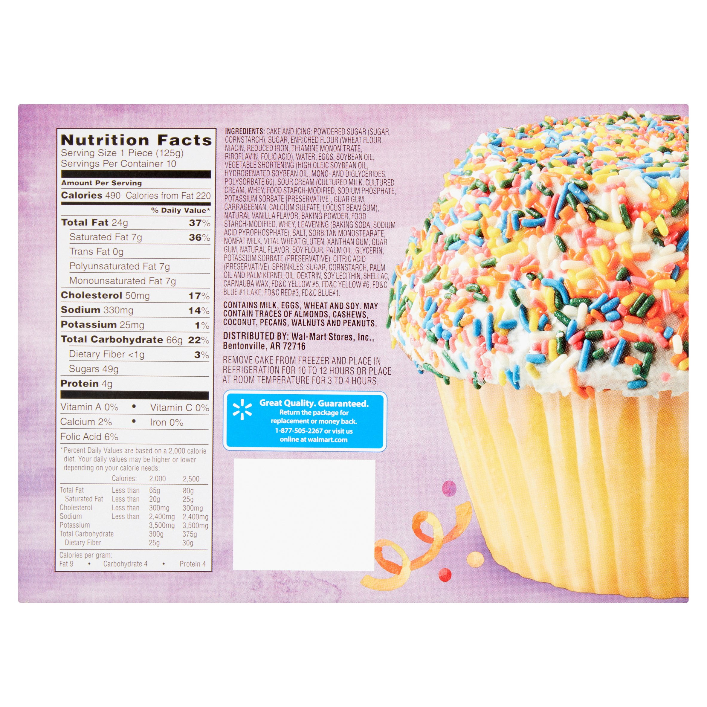 how many calories in a cupcake from walmart