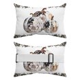 Autumn Floral Painting Pumpkin Outdoor Pillow for Chaise Lounge Chair ...