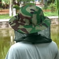 Fishing Cap Head & Face Protector Anti-Insect Net Yarn Hat Bucket Hat ...