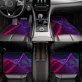 4-Piece Car Floor Mats Set, Cyber Neon Mountains Crystal Velvet ...