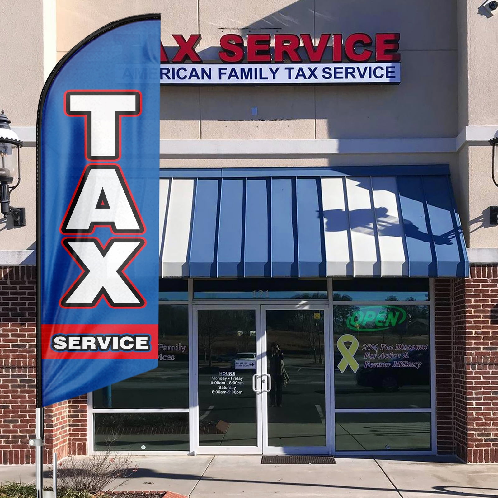 Tax Services Feather Flag,8FT Tax Services outdoor advertising flag ...