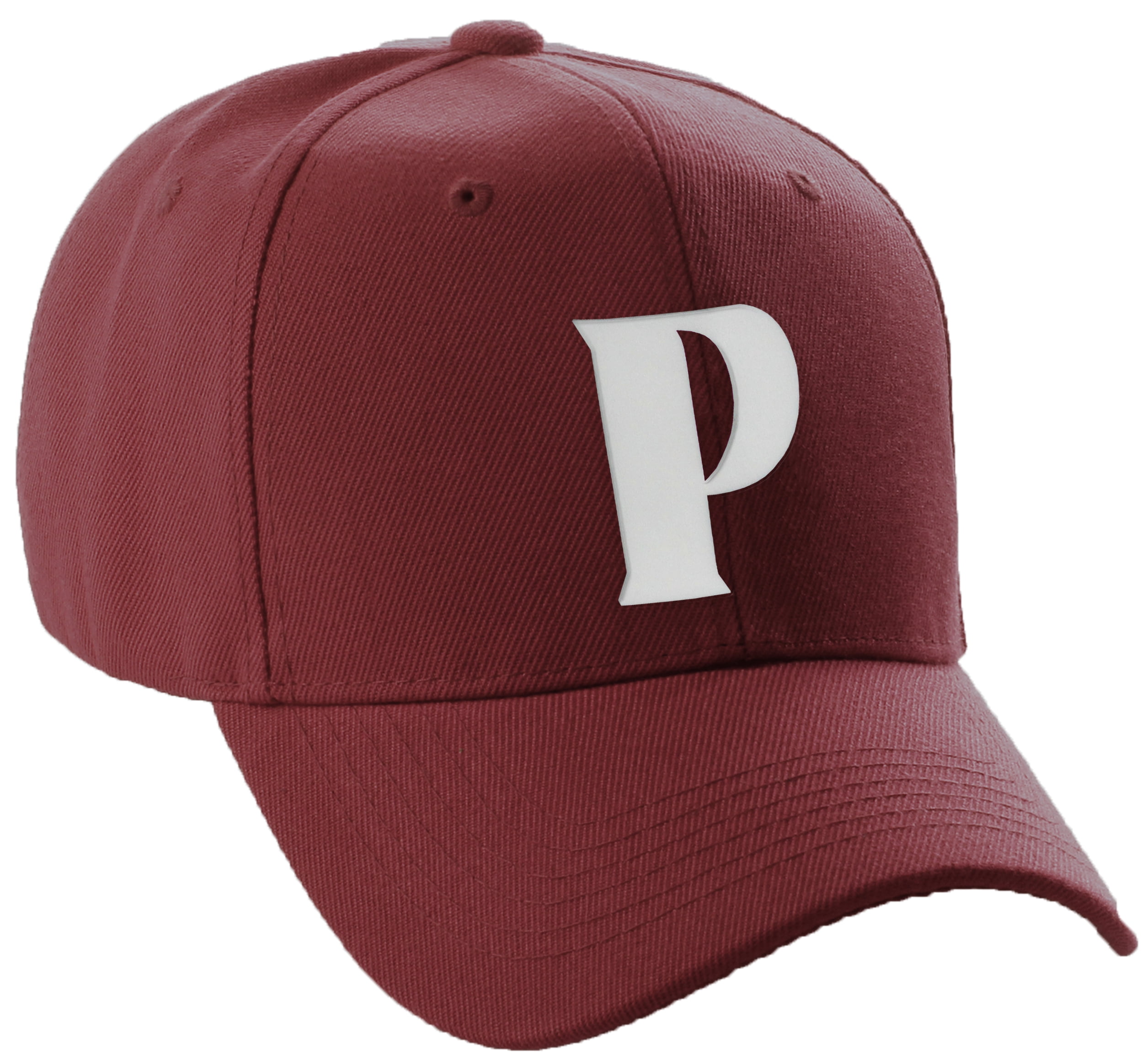 Daxton Structured Curve Visor Bill Baseball Hat 3D Capital Alphabet ...
