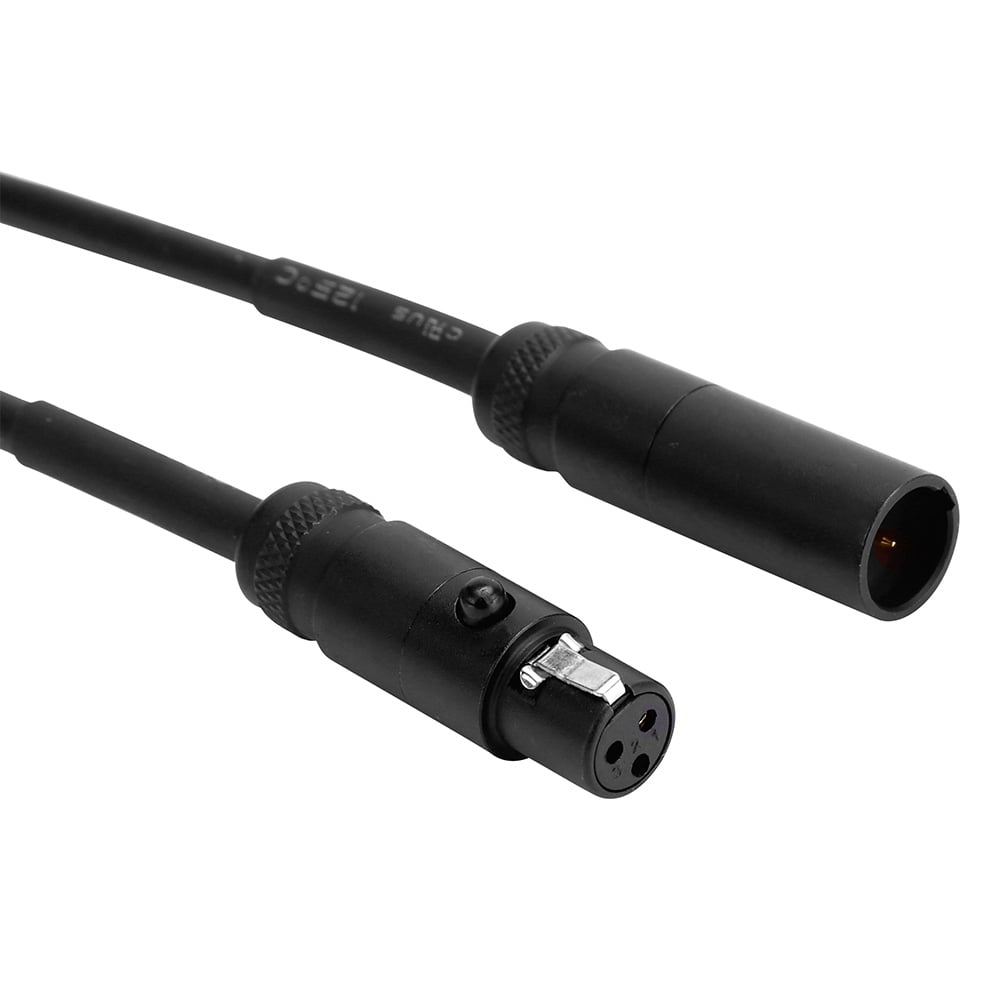 3 Pin Mini XLR Audio Cable, Male To Female Copper Braided Microphone ...