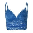 Qucoqpe Padded Bralettes For Women Sexy Plus Size Floral Lace
