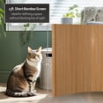 2 ft. Short Bamboo Wave Screen in Natural with Portable Desktop Design ...