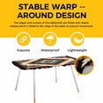 Abstract Ethnic Style Fitted Rectangle Tablecloth 32" x 96" Retro Brown ...