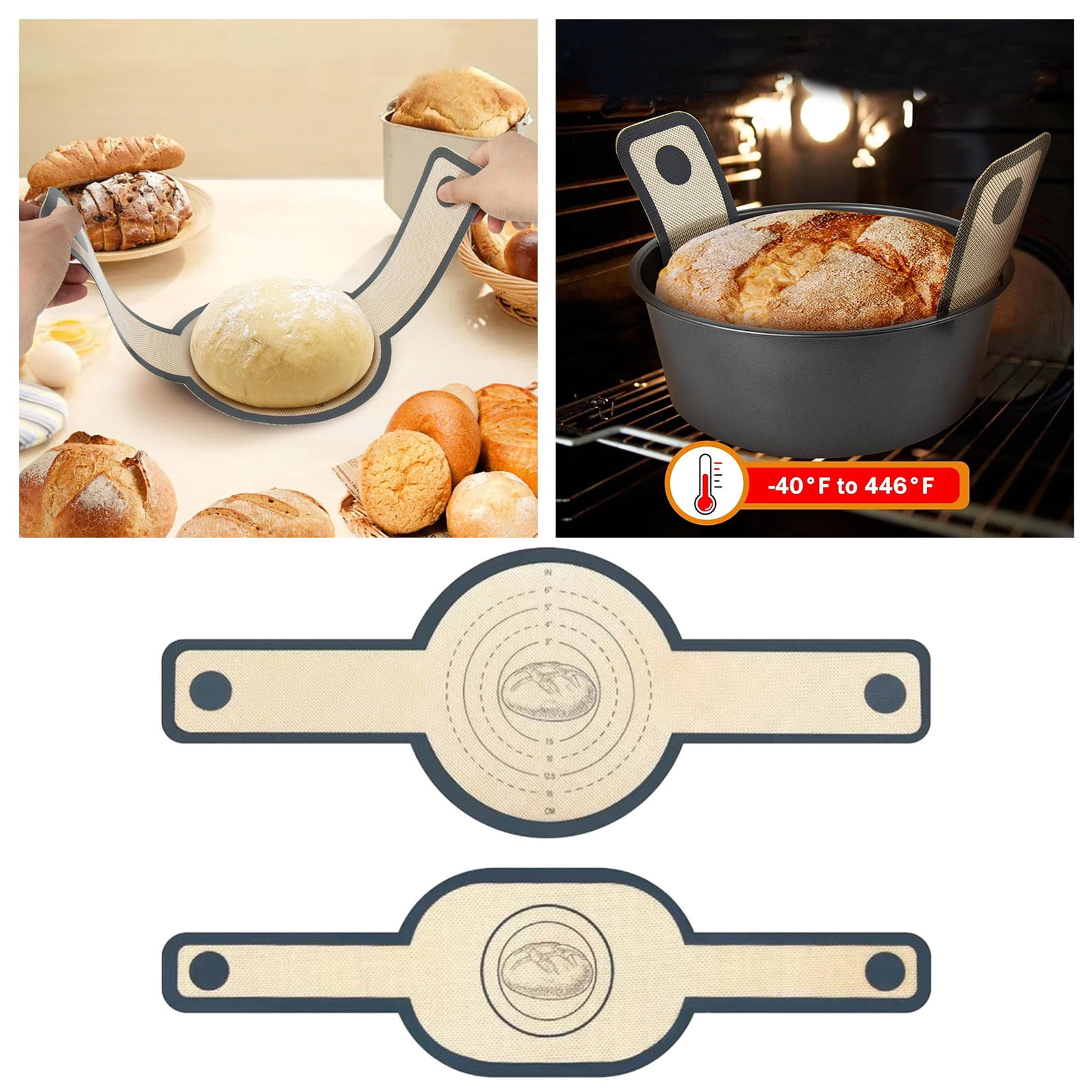 Click here for Boreal Craft Silicone Bread Sling 2 Pcs 500℃ Heatr... prices