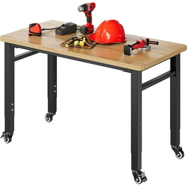 HART Portable Heavy Duty Plastic Workbench with Parts Organizer ...
