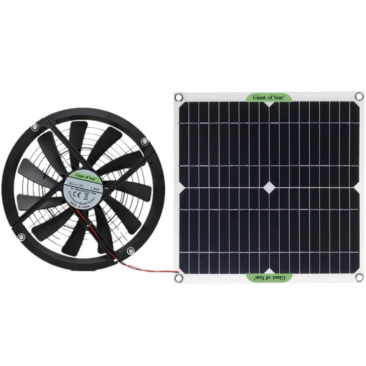 Extractor de aire solar VentDepot SolarTwister 1Pza 10' 12V 100W 1A ...